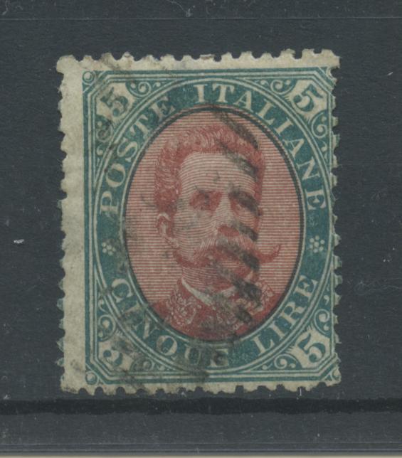 Regno 1889 L.5 2 Us.  Cert.