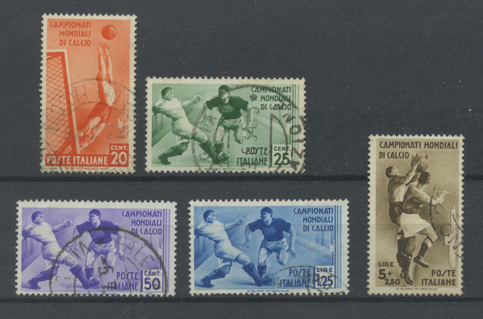 REGNO 1934 CALCIO P.O. 5V.(originale) 2 US.  CERT.