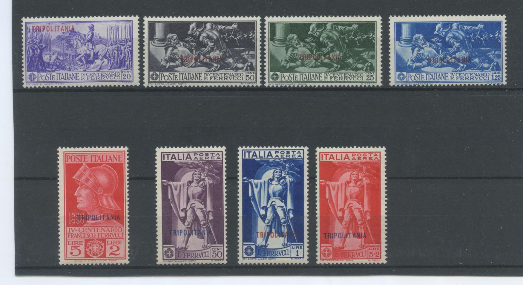 Colonie Tripolitania 1930 Ferrucci 8V. **