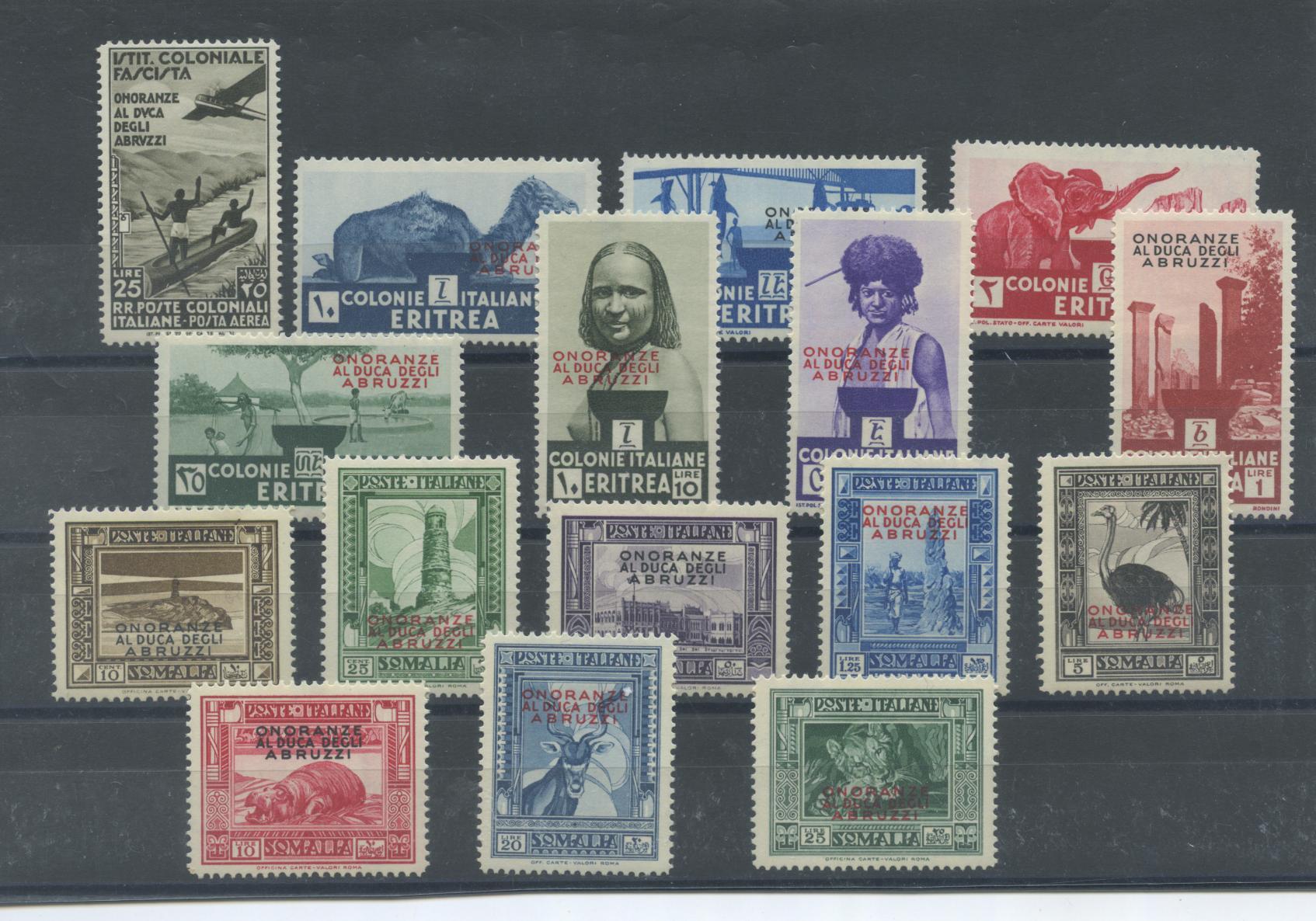 Colonie Giri 1934 Duca Abruzzi 16V. ** Centrato